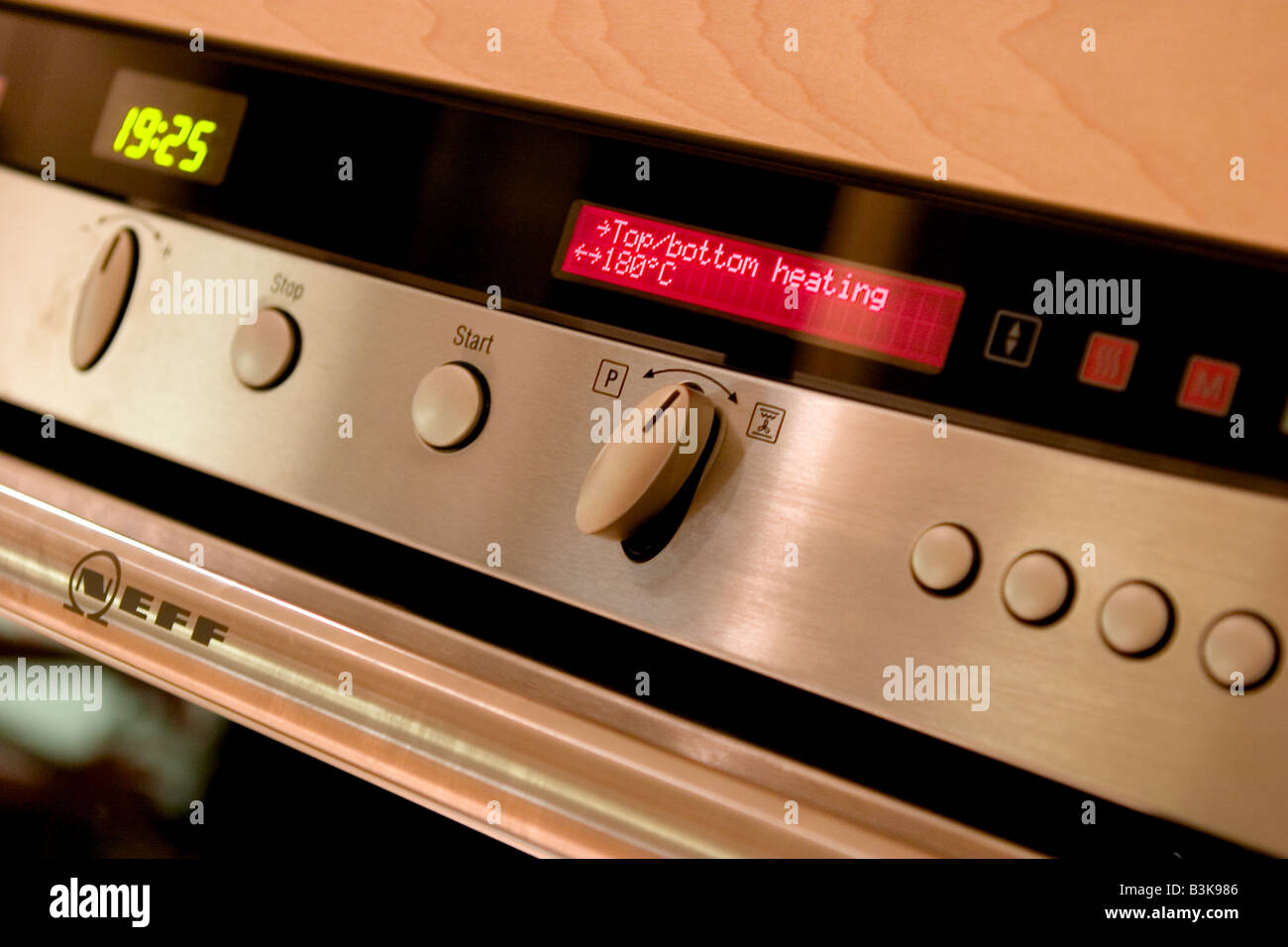 Modern cooker front (knobs, dials & buttons Stock Photo - Alamy