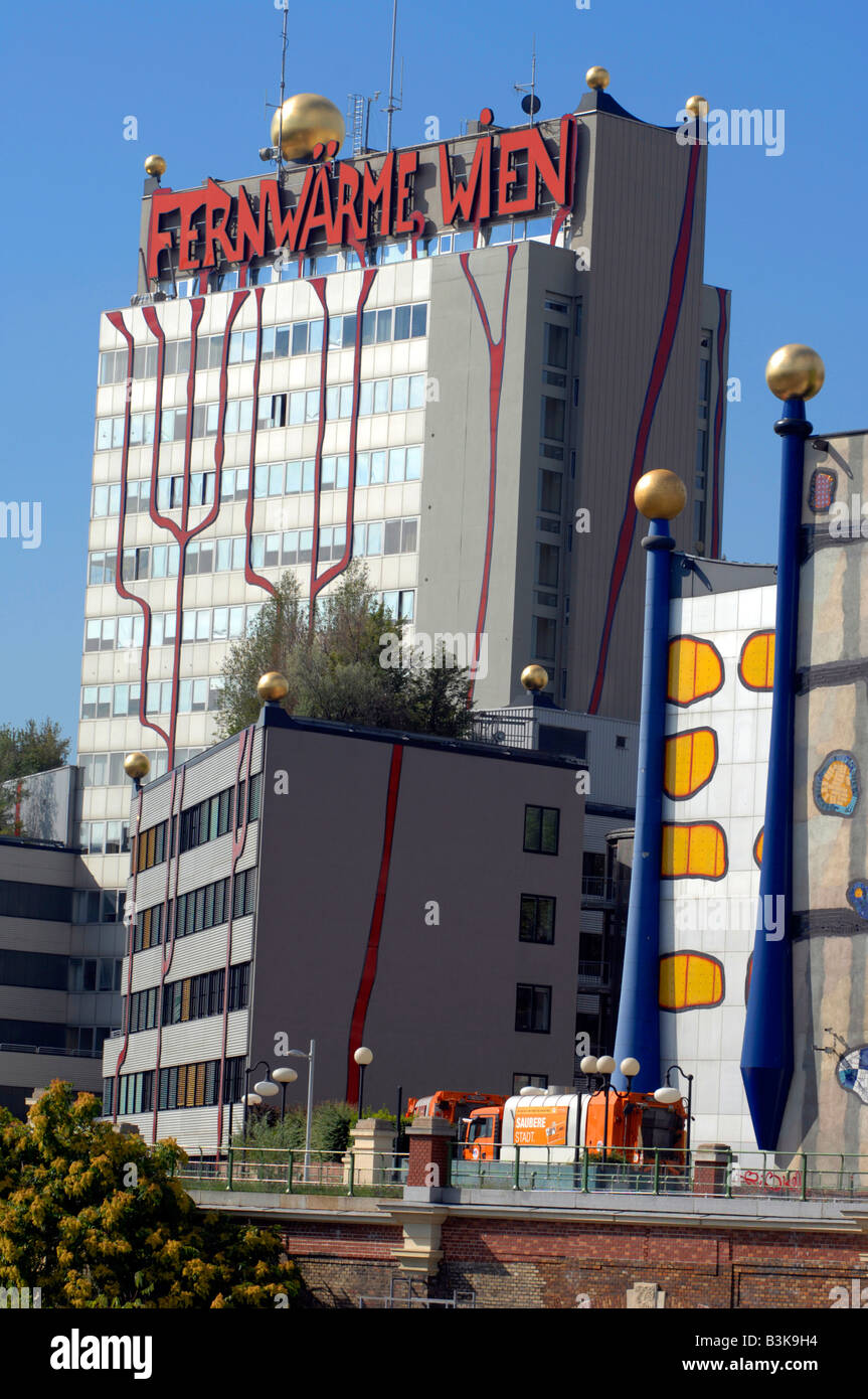 The waste incinerator and power station Hundertwasser Power Plant at ...