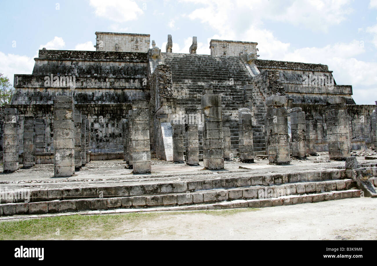 Temple of the Warriors, Chichen Itza Archaeological Site, Chichen Itza ...