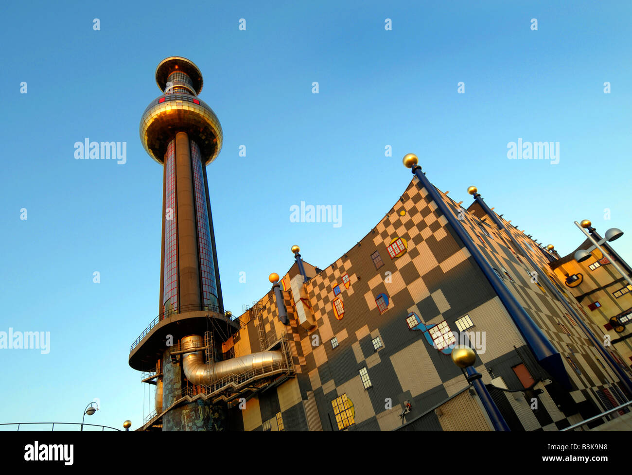 The waste incinerator and power station Hundertwasser Power Plant at ...