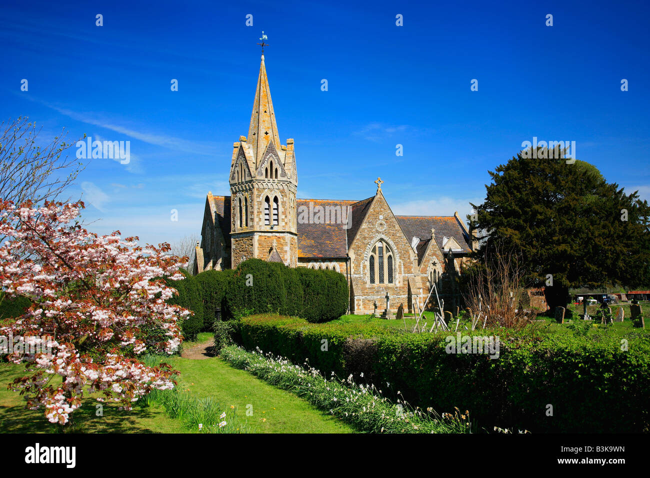 Landscape of St John the Baptist Church, Lower Shuckburgh, Warwickshire ...