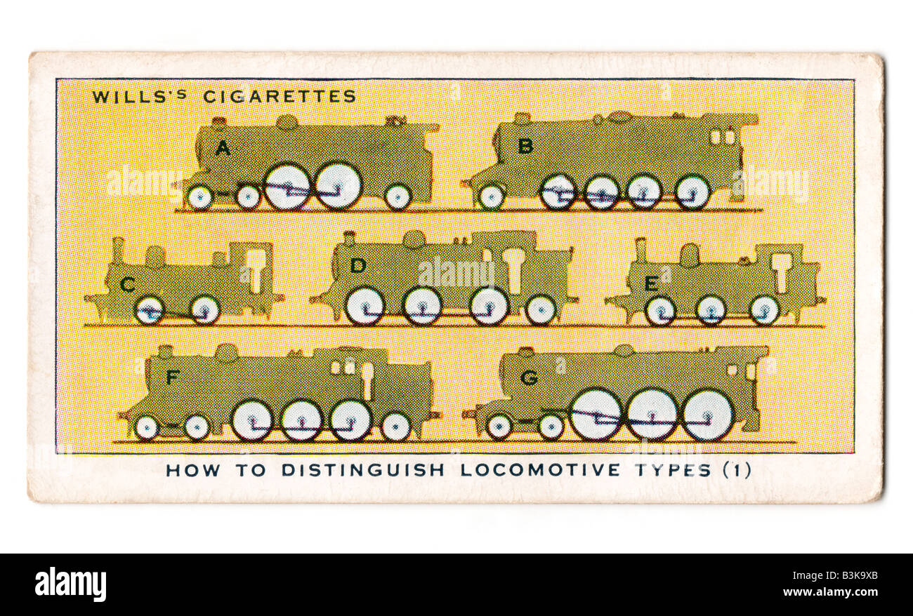 WD & HO Wills Cigarette Cards from 1938 illustrating Railway Equipment ...