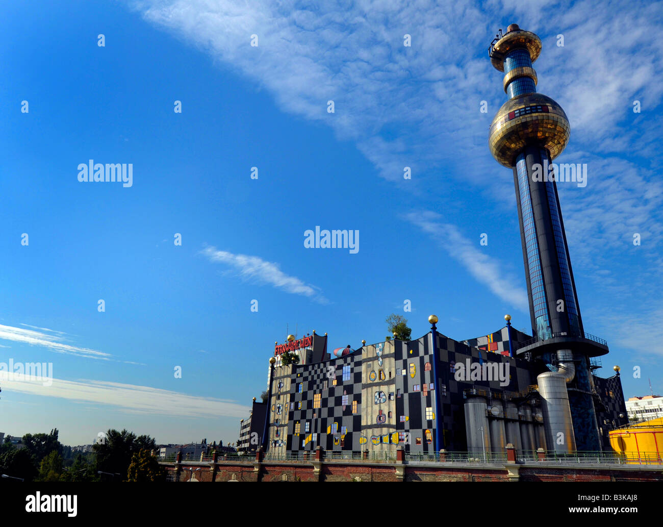The waste incinerator and power station Hundertwasser Power Plant at ...