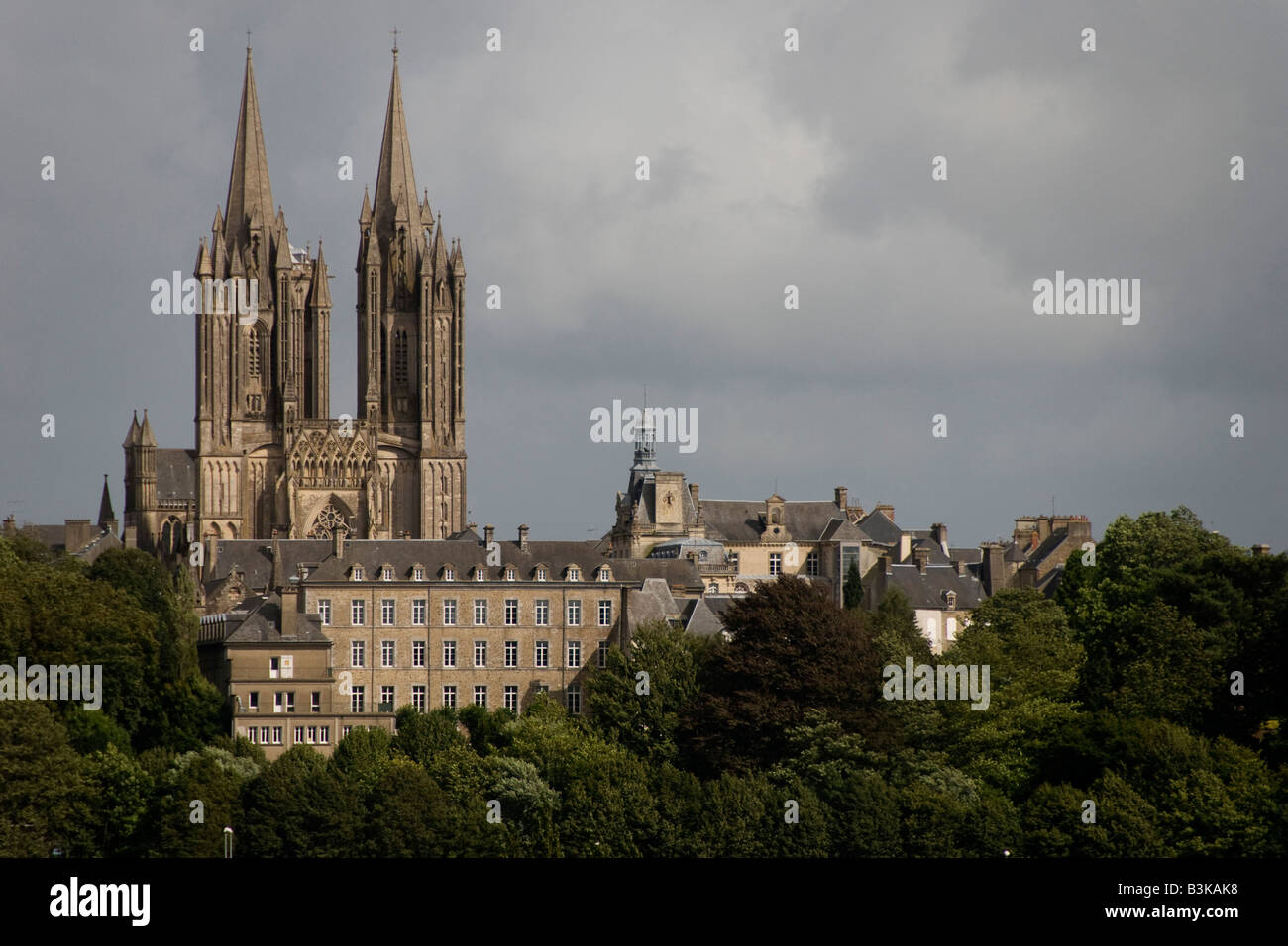 Coutances, Normandy, France. The cathedral (Notre-Dame de Coutances ...