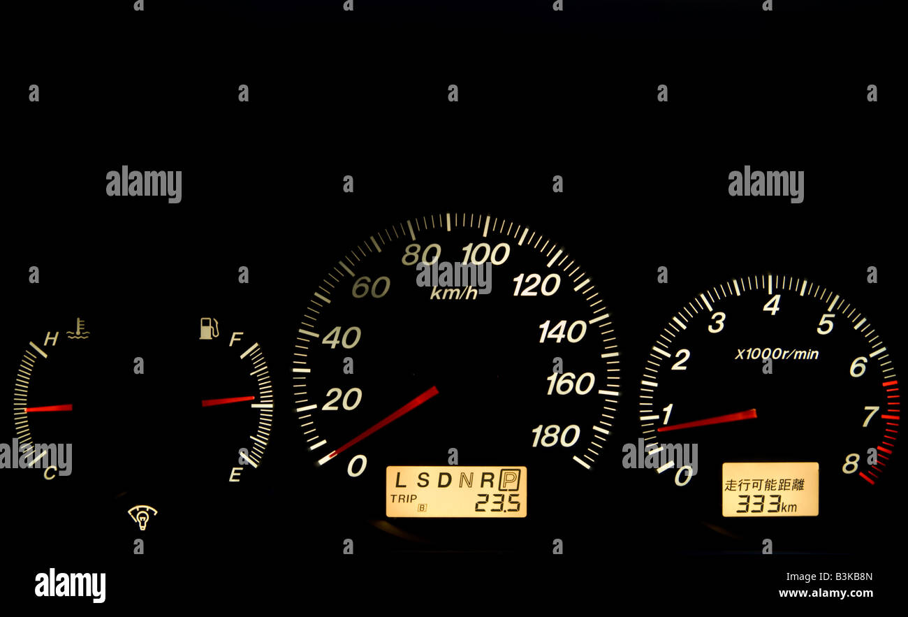Speedometer in a car Stock Photo - Alamy