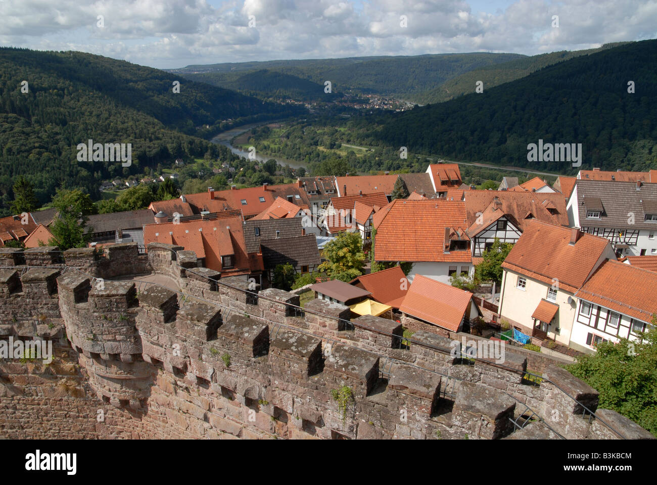 Feste Dilsberg above the River Neckar near Heidelberg, Germany Stock ...