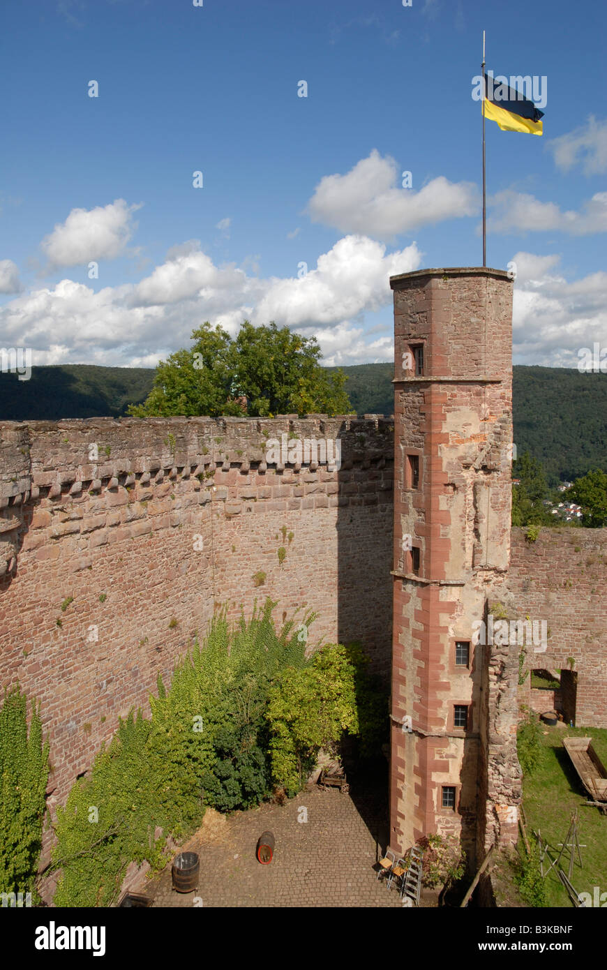 Feste Dilsberg above the River Neckar near Heidelberg, Germany Stock ...