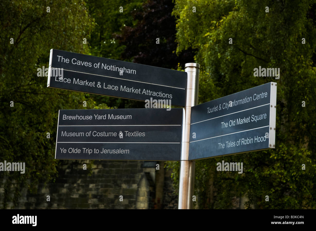 Signpost in Nottingham, England Stock Photo - Alamy