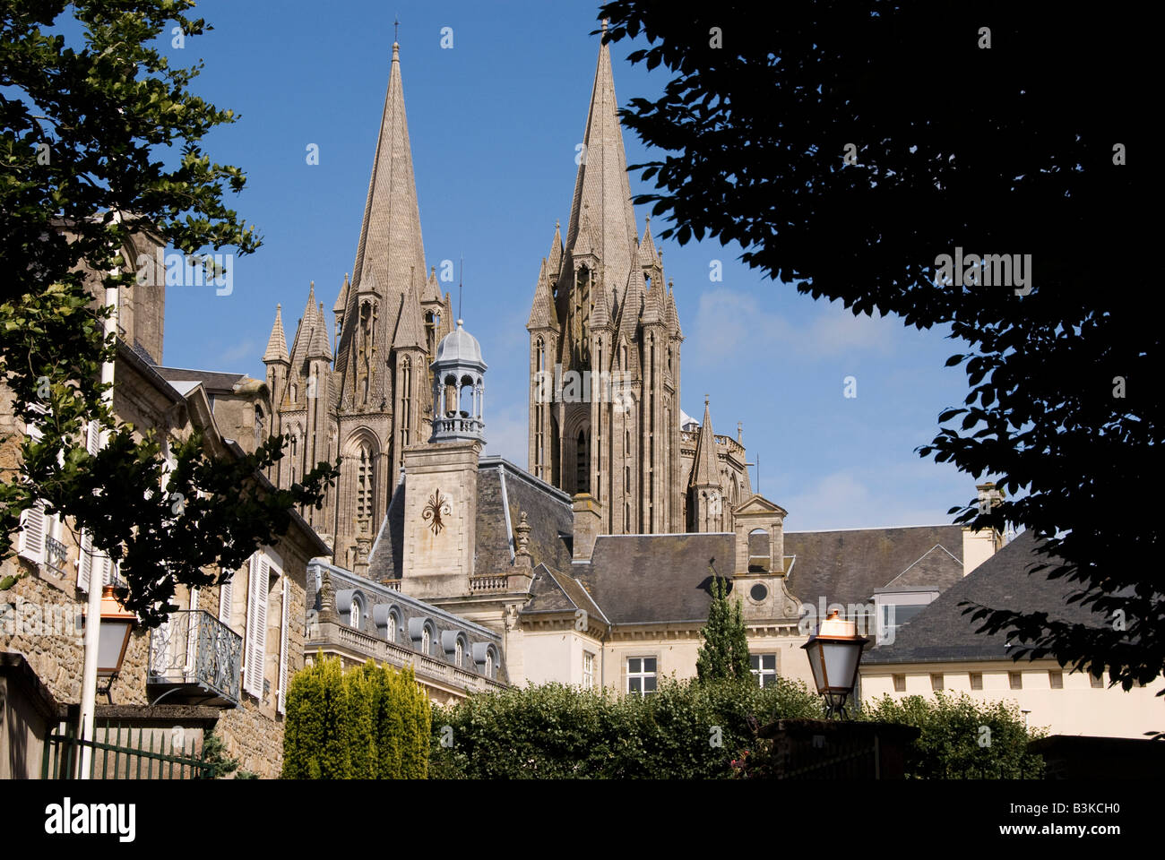 Coutances cathedral normandy france exterior hi-res stock photography ...