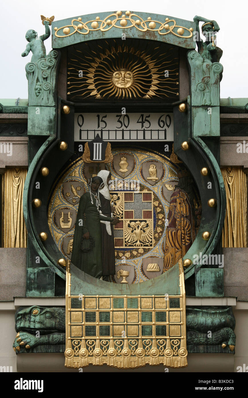Ankeruhr clock at Hoher Markt in Vienna, Austria Stock Photo - Alamy