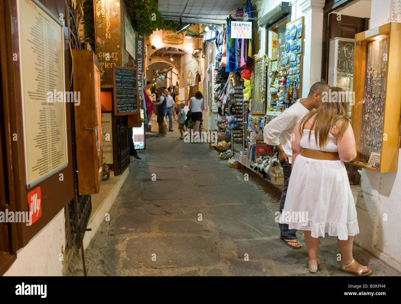 Street market lindos greece hi-res stock photography and images - Alamy