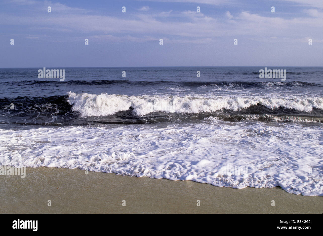 Seascape. Florida coastline beach Atlantic Ocean. Surf, sand and sea ...