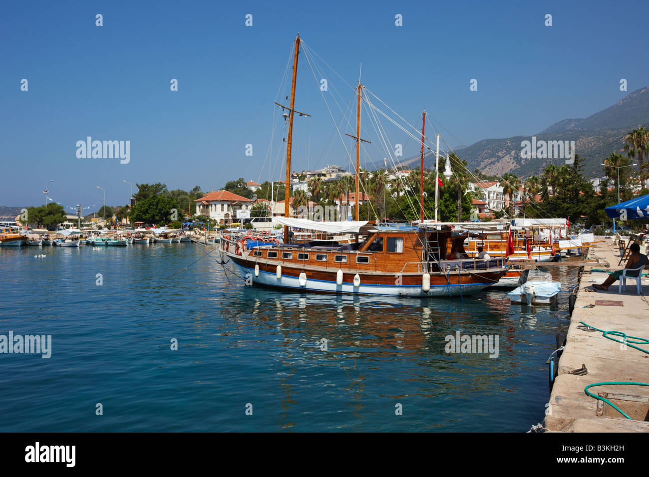 Antalya Turkish Wooden Boats Turkey High Resolution Stock Photography ...