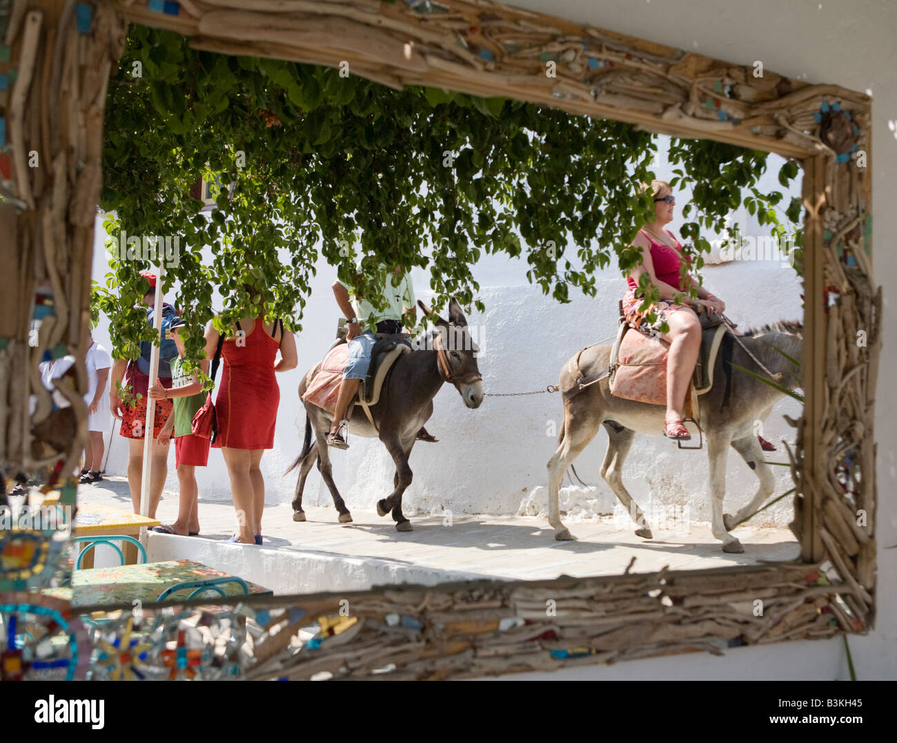Greece rhodes lindos donkey acropolis hi-res stock photography and ...