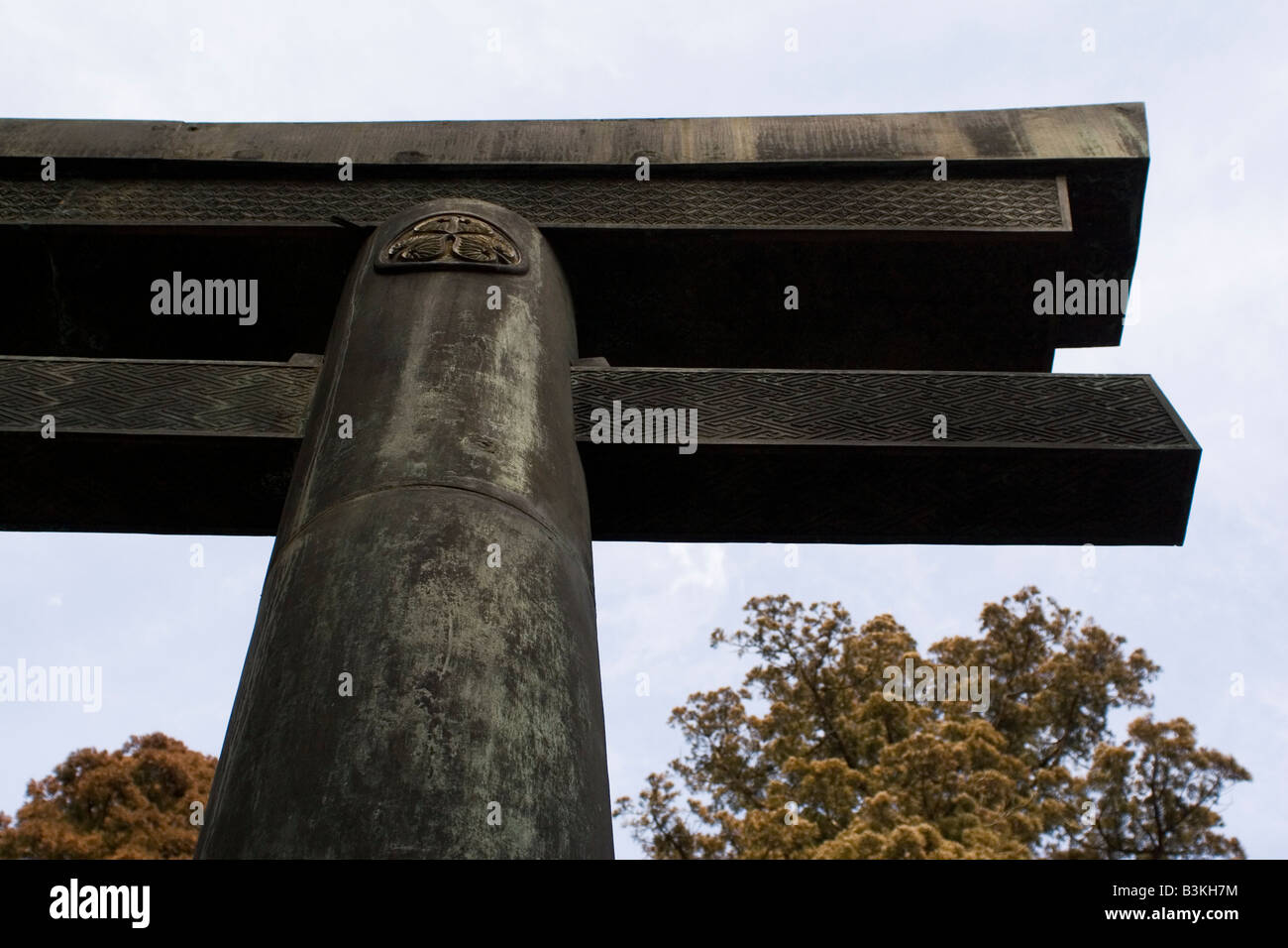 A detail from a tori gate at the Toshogo Shrine of Shogun Tokugawa ...