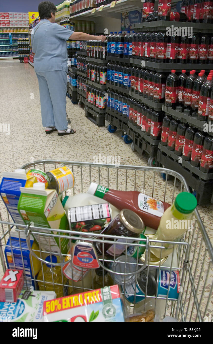 Tesco food basket hi-res stock photography and images - Alamy