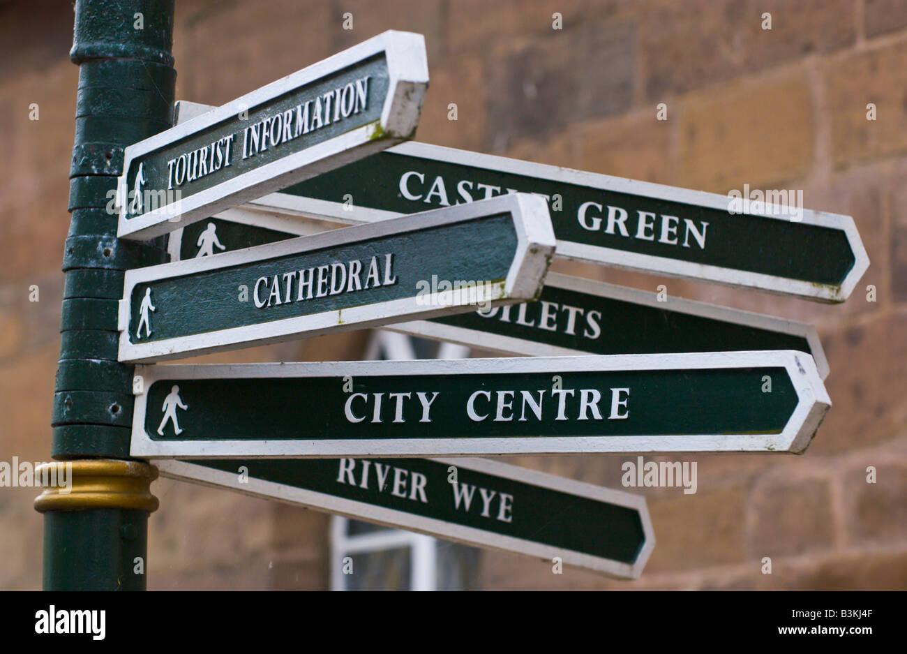 Direction signs for tourists on Castle Street Hereford Herefordshire ...