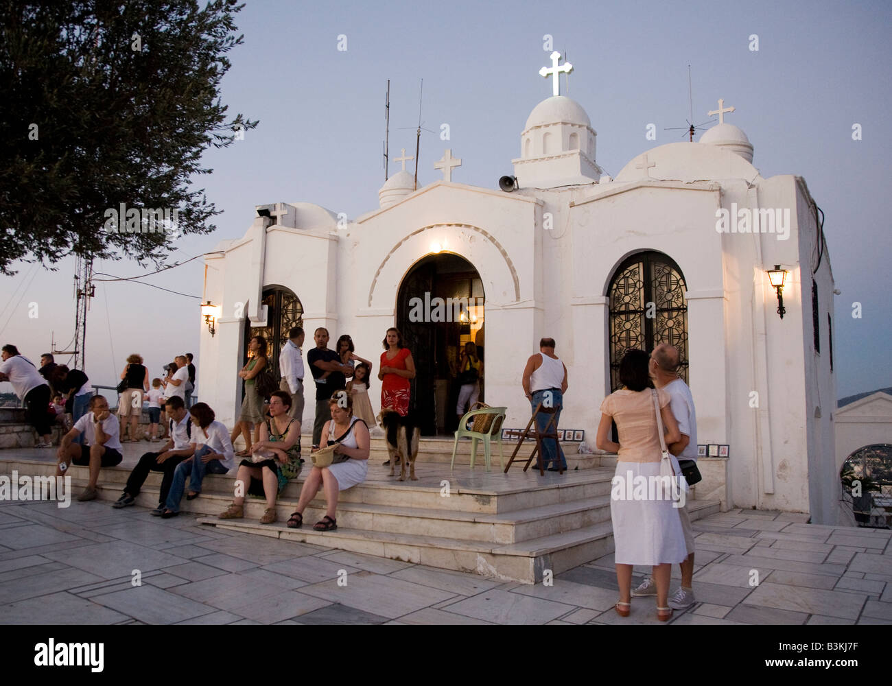 Chapel of St. George, Likavitos Hill, Athens, Greece Stock Photo - Alamy