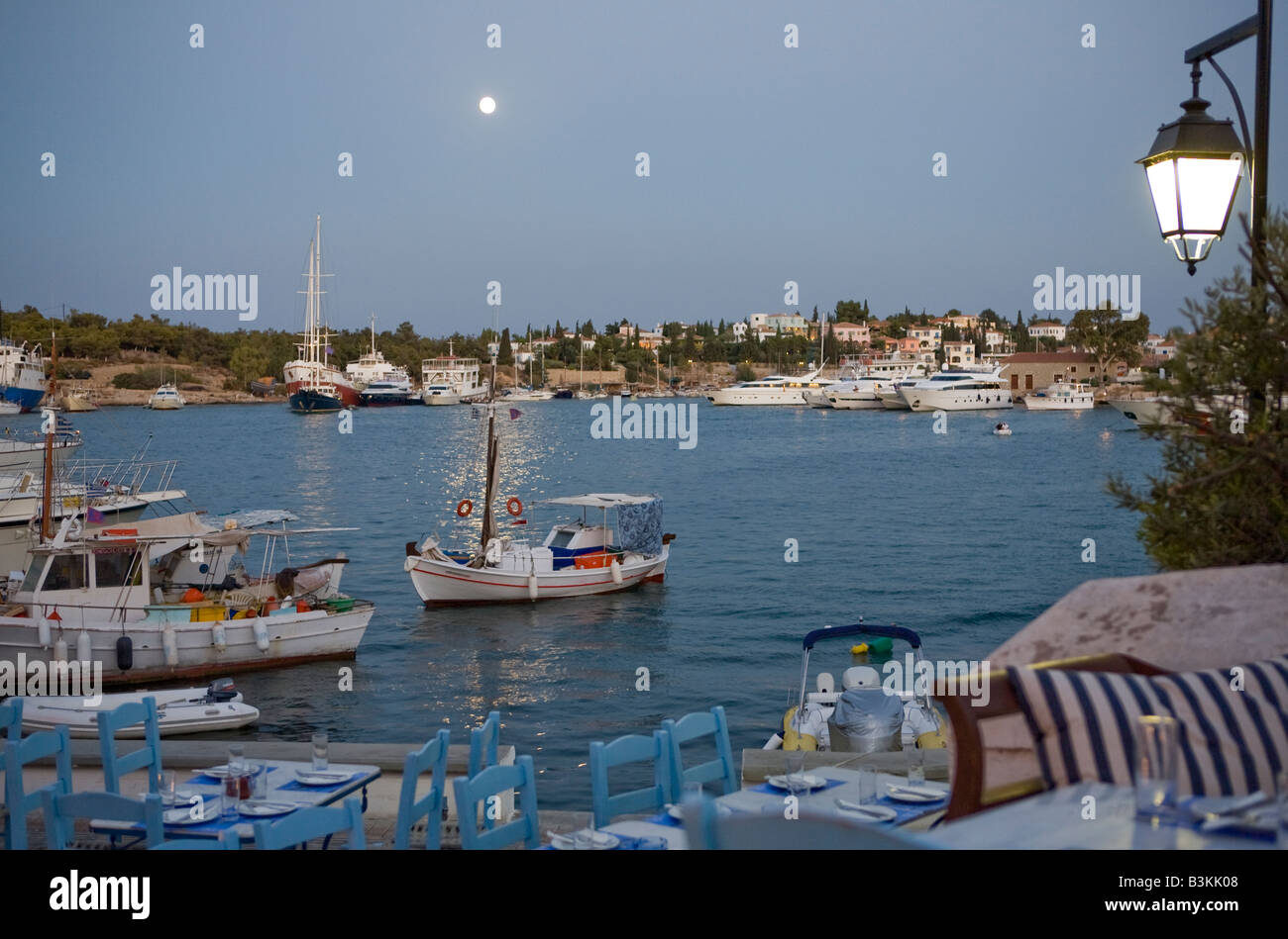 Table spetses greece greek islands hi-res stock photography and images ...