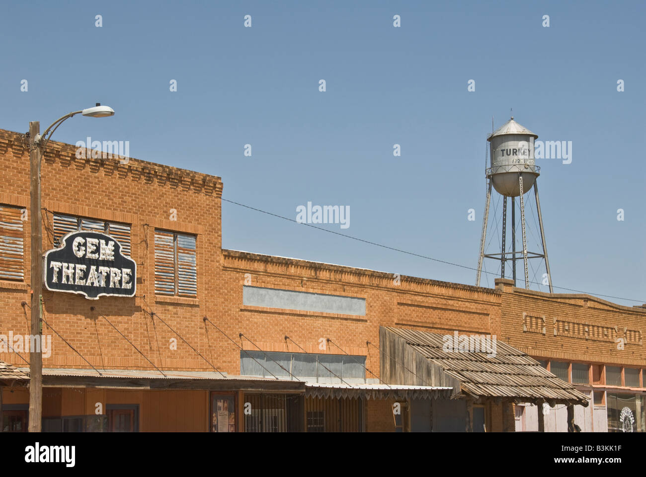 Texas Turkey downtown water tower Stock Photo - Alamy