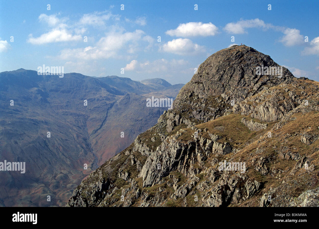 A view of Pike O' Stickle from the Langdale Pikes in the Lake District ...