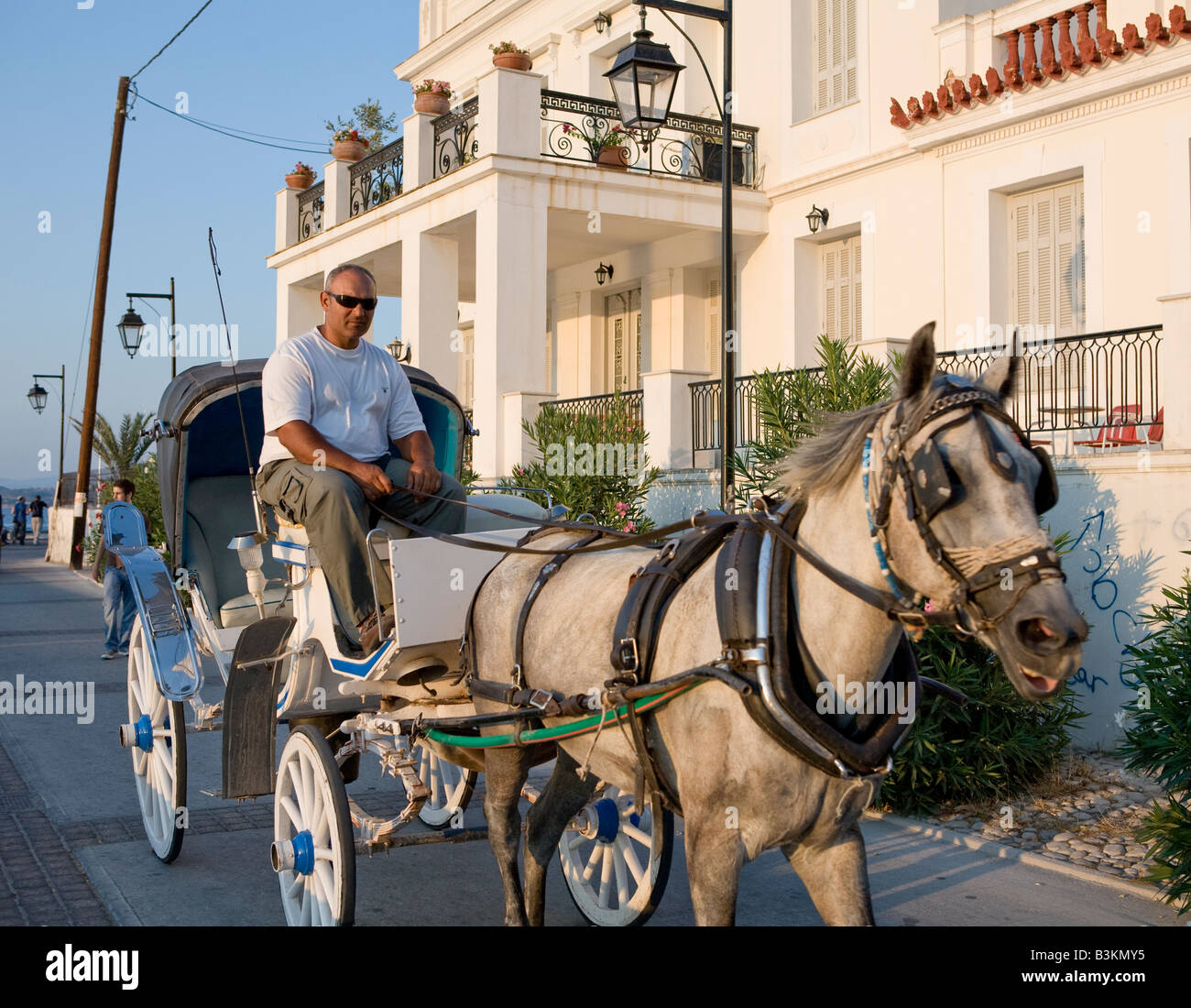 Greece Horse Drawn Carriage Spetses High Resolution Stock Photography ...