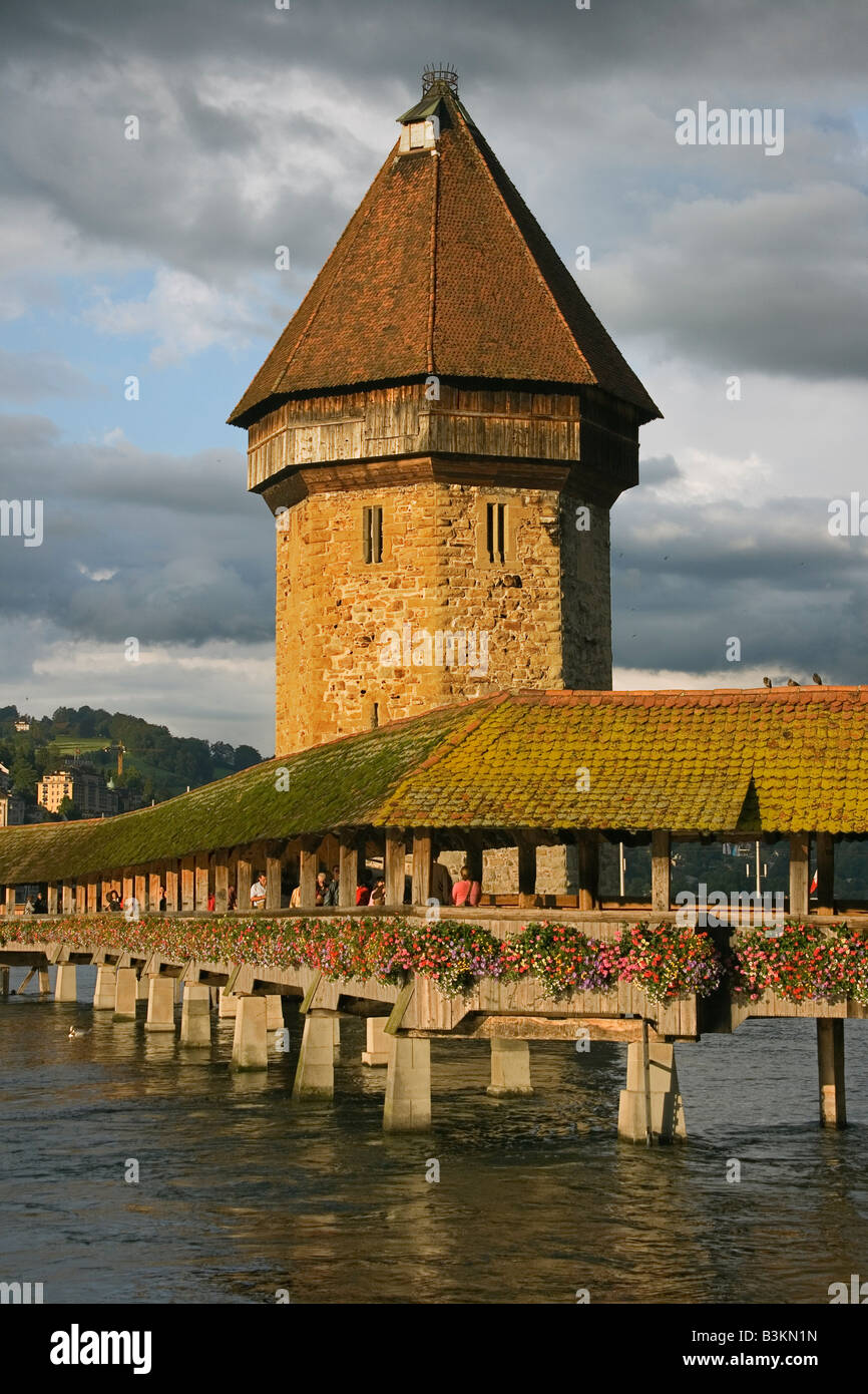Chapel Bridge Kapellbrucke Stock Photo - Alamy