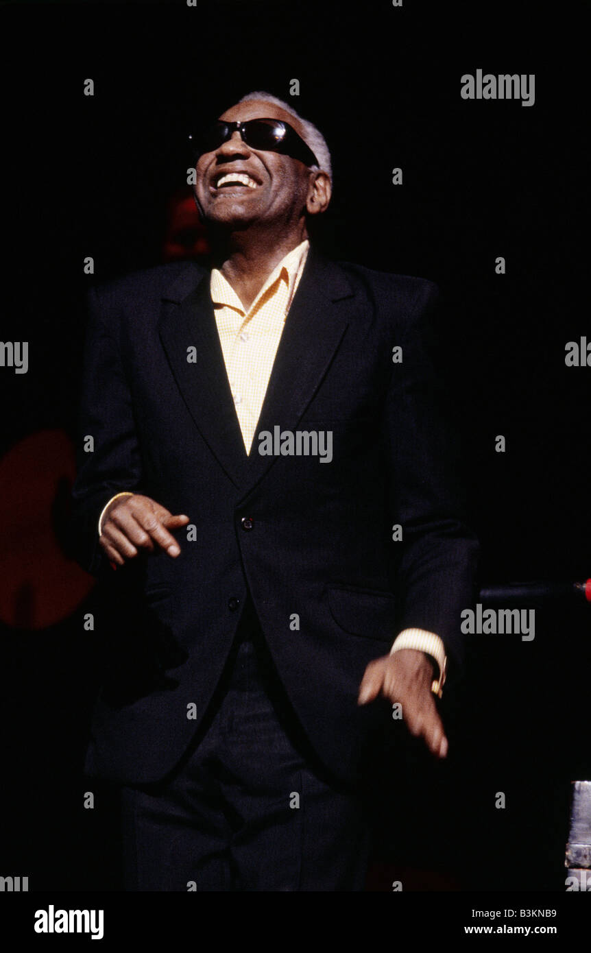 RAY CHARLES US jazz musician about 1985 Stock Photo - Alamy