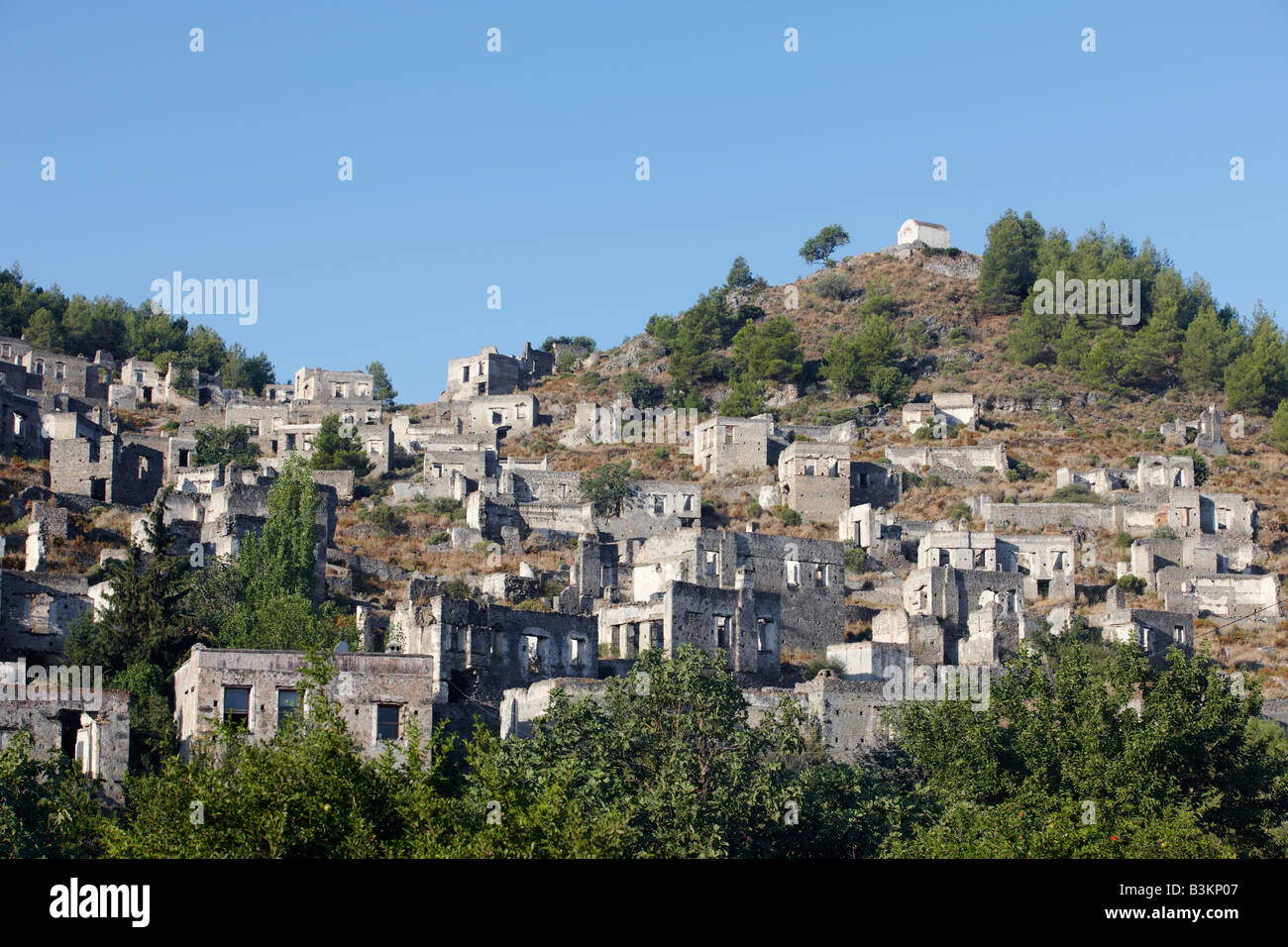 Abandoned village of Kayakoy (Greek - Levissi) - a village 8 km south ...