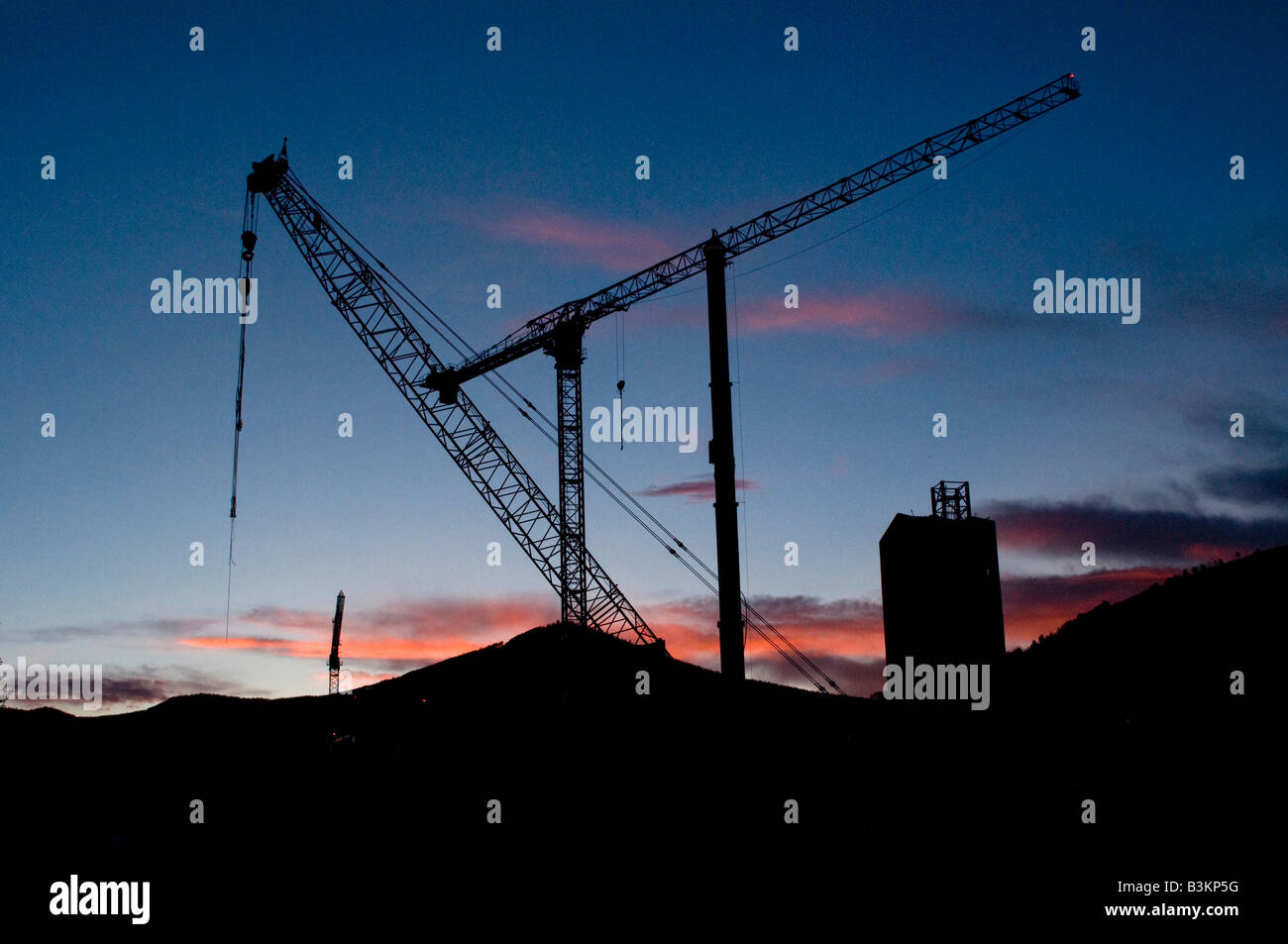 Overhead construction crane, Vail, Colorado Stock Photo - Alamy