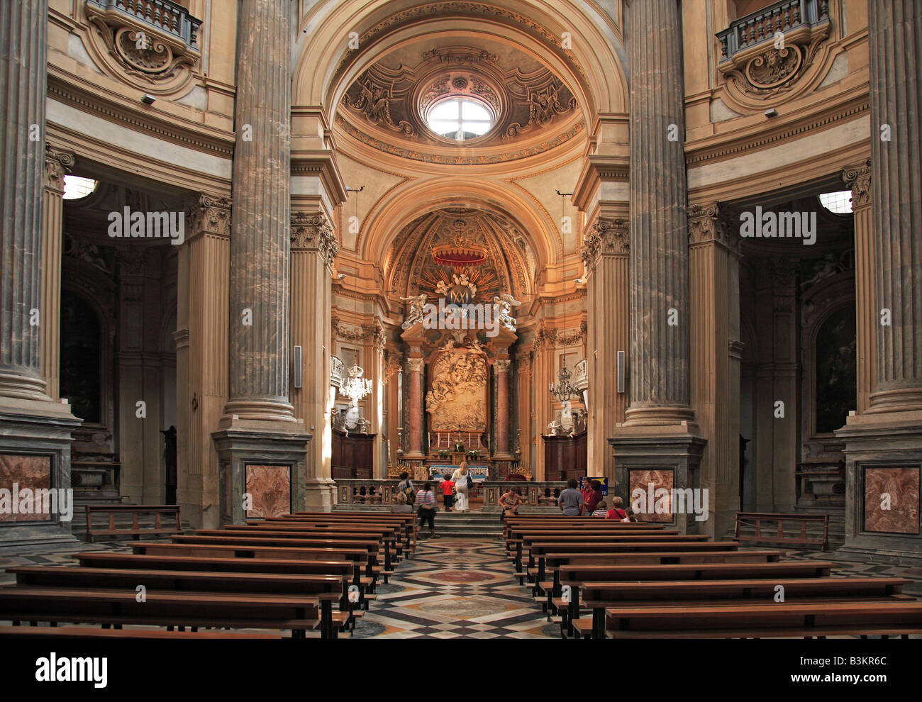 Nave and high altar of the basilica Basilica di superga Turin Torino ...