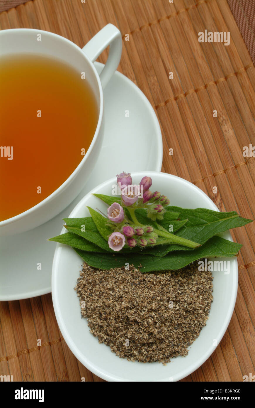 medicinal tea made of common comfrey comfrey erba di San Lorenzo ...