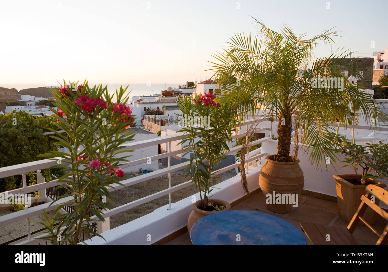 Sunrise Over The Acropolis Lindos Rhodes Greek islands Hellas Stock ...
