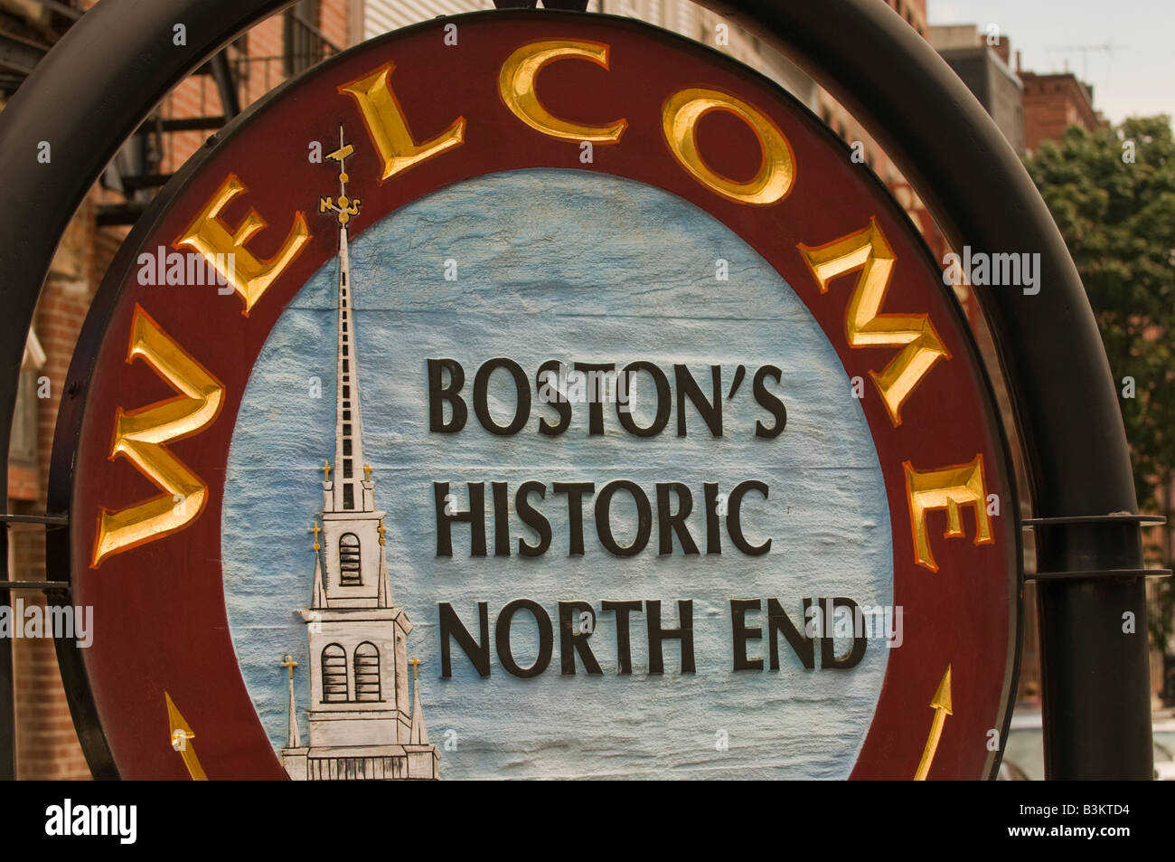 Welcome sign to Boston's Historic North End Stock Photo - Alamy
