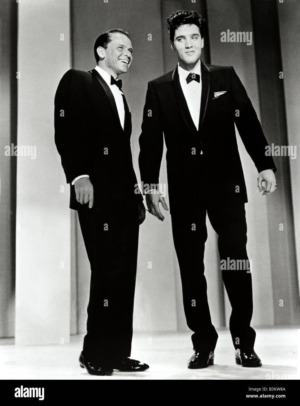 FRANK SINATRA at left with Elvis Presley Stock Photo - Alamy