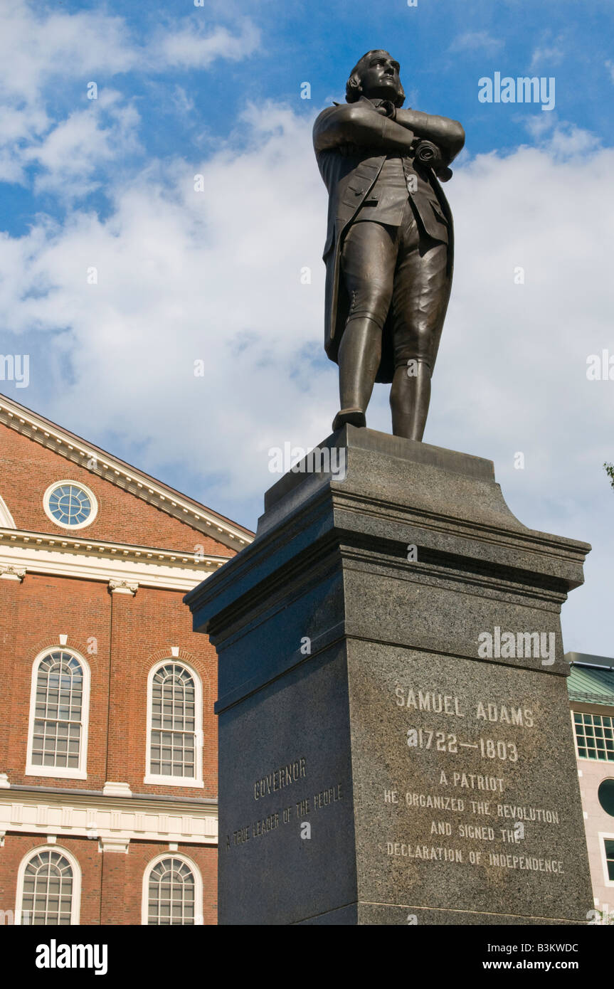 Statue of Samuel Adams located in Boston, Massachusetts Stock Photo - Alamy
