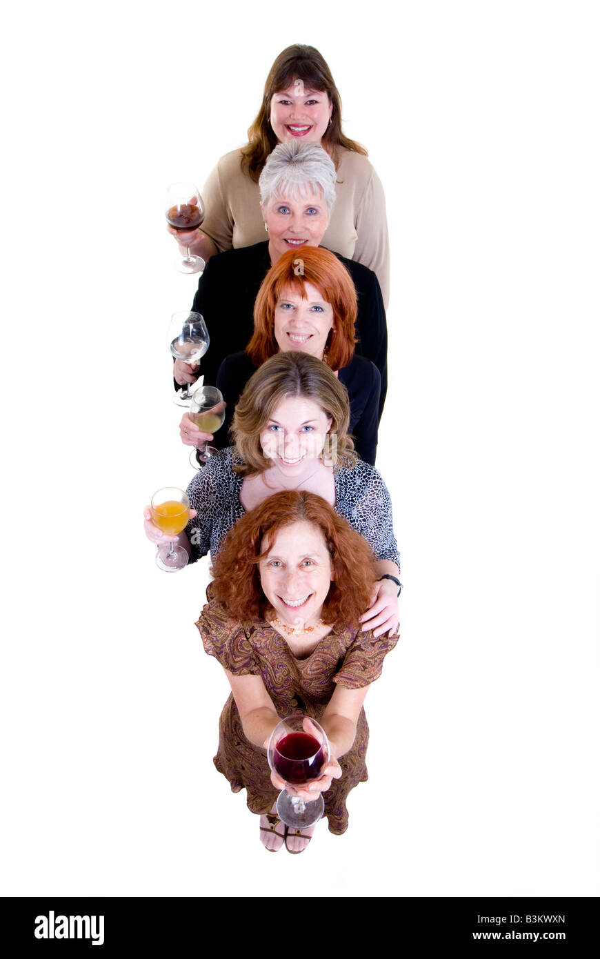 Group of playful ladies Cut Out Stock Images & Pictures - Alamy