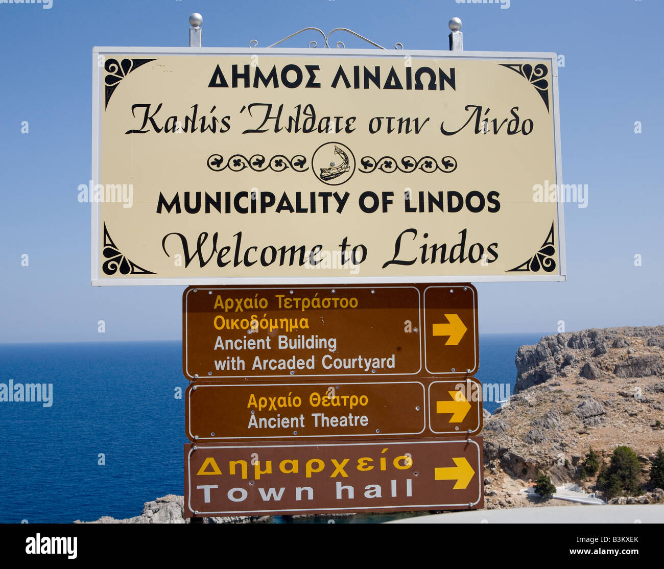 Welcome to greece sign hi-res stock photography and images - Alamy