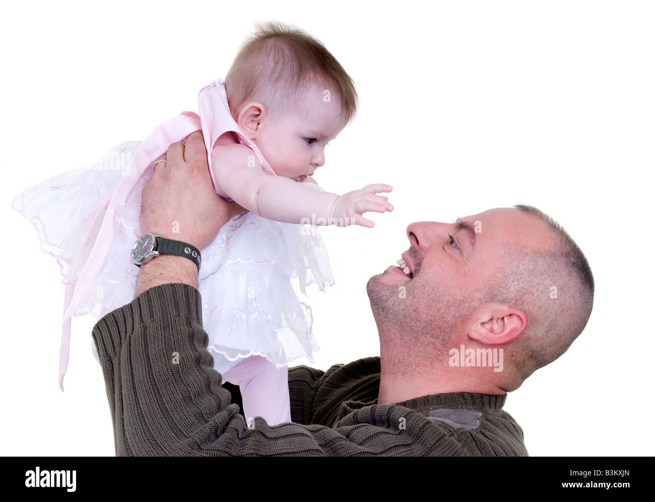 Daddy lifting daughter hi-res stock photography and images - Alamy