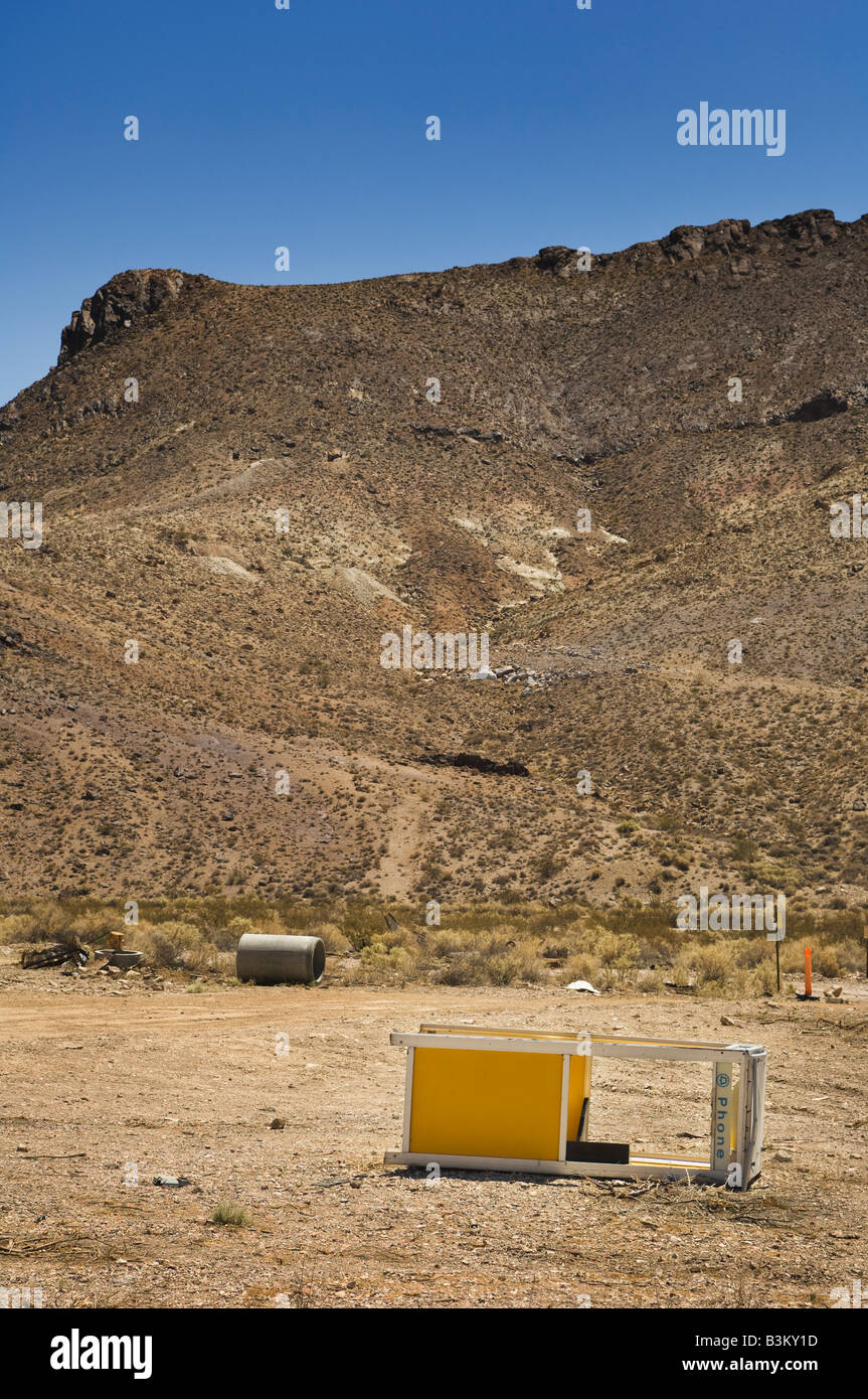 Capsized telephone booth Stock Photo - Alamy