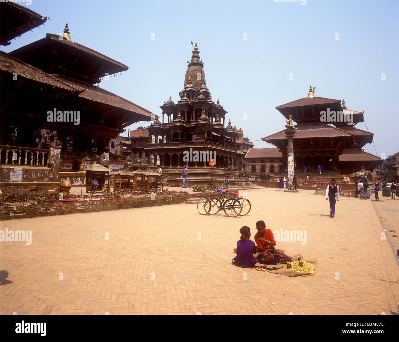 Patan - Scene in Durbar Square Stock Photo - Alamy
