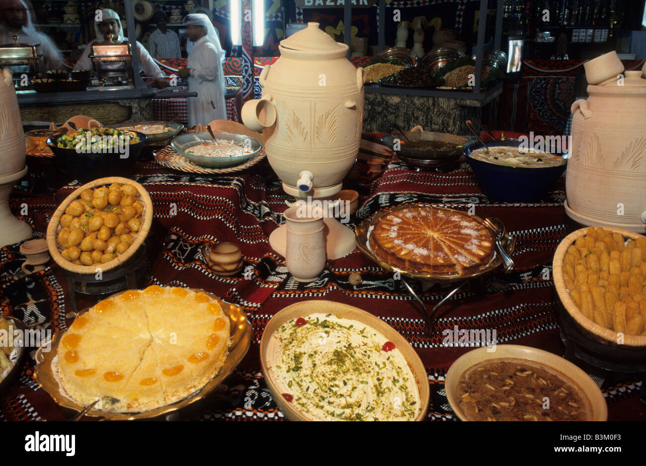 Qatar, Middle East, Asia, traditional food in a tend Stock Photo - Alamy