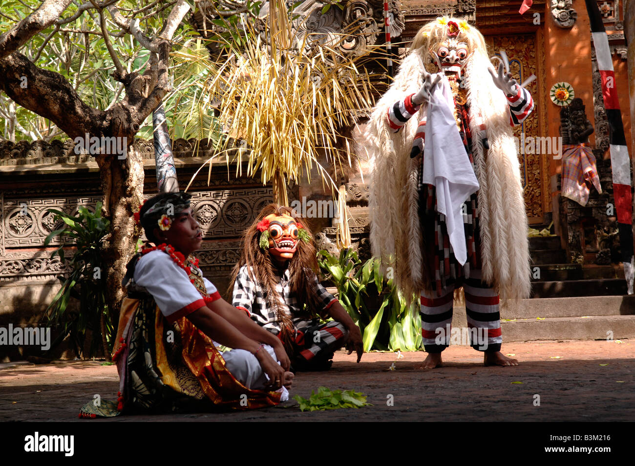 barong dancers, barong dance , batubulan , island of bali , indonesia ...