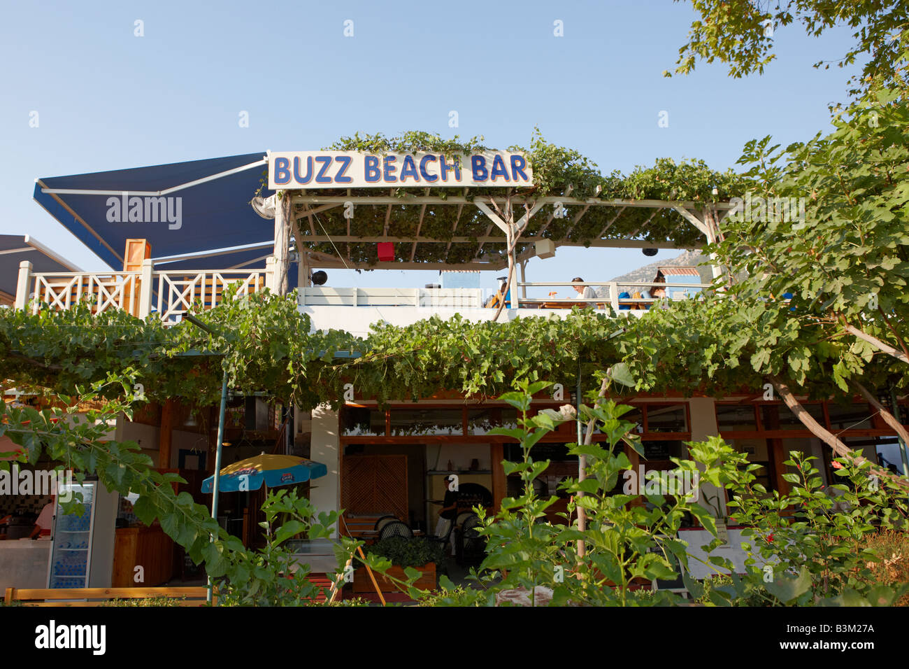 Very popular Buzz Bar in the village of Oludeniz. Province of Mugla ...