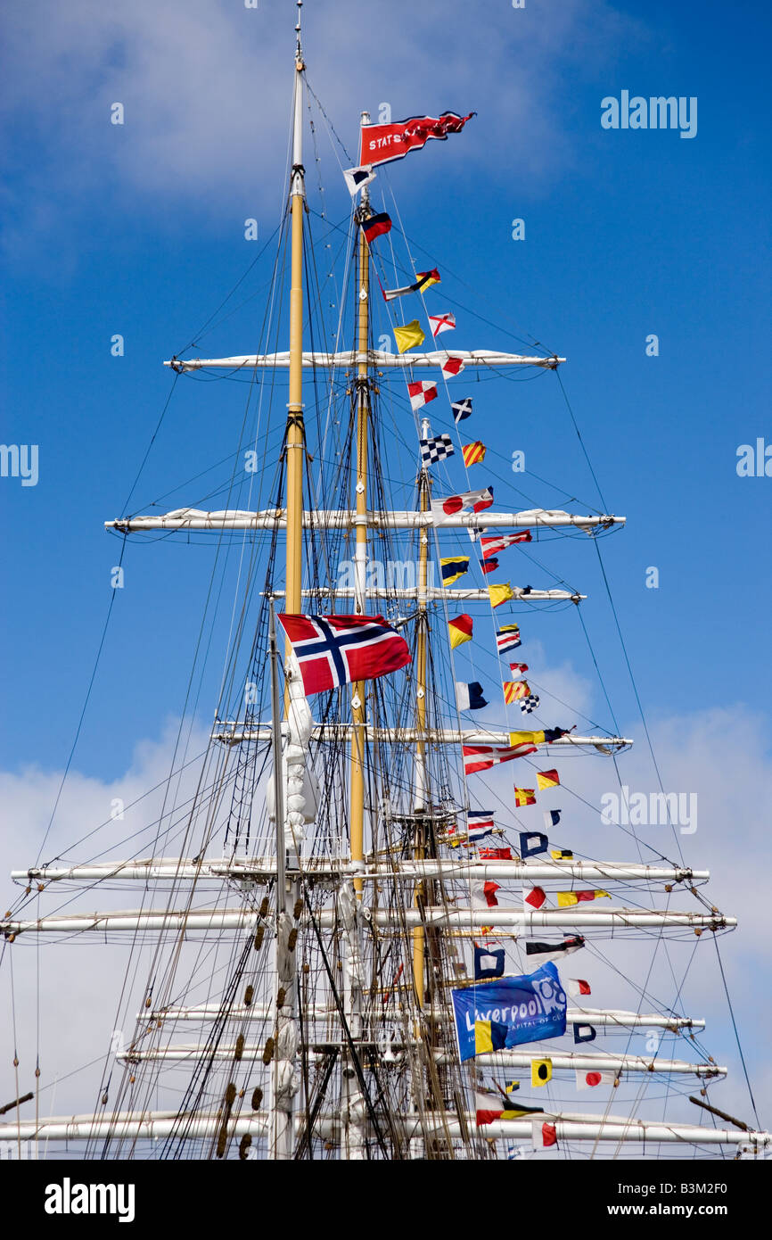 The Norwegian sailing ship the Christian Radich at the Tall Ships race ...