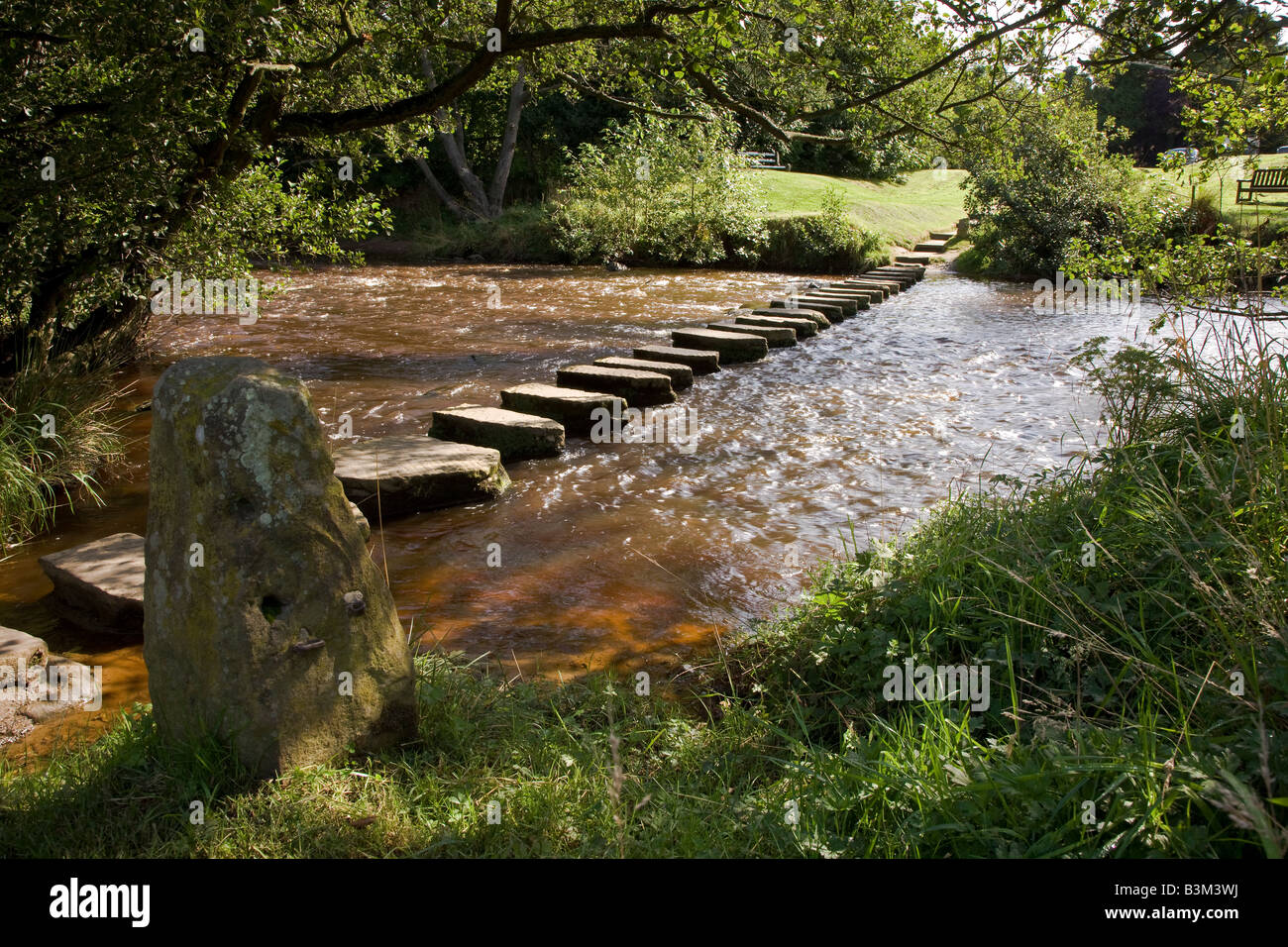 Stepping Stones across the River Esk at Lealholm Esk Valley North ...