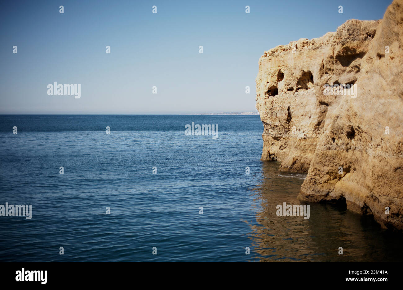 The cliffs at Algar Seco near Lagos in the Algarve Portugal Stock Photo ...