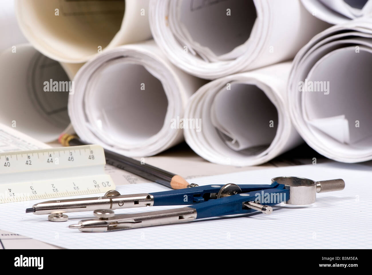 Map drafting tools hi-res stock photography and images - Alamy