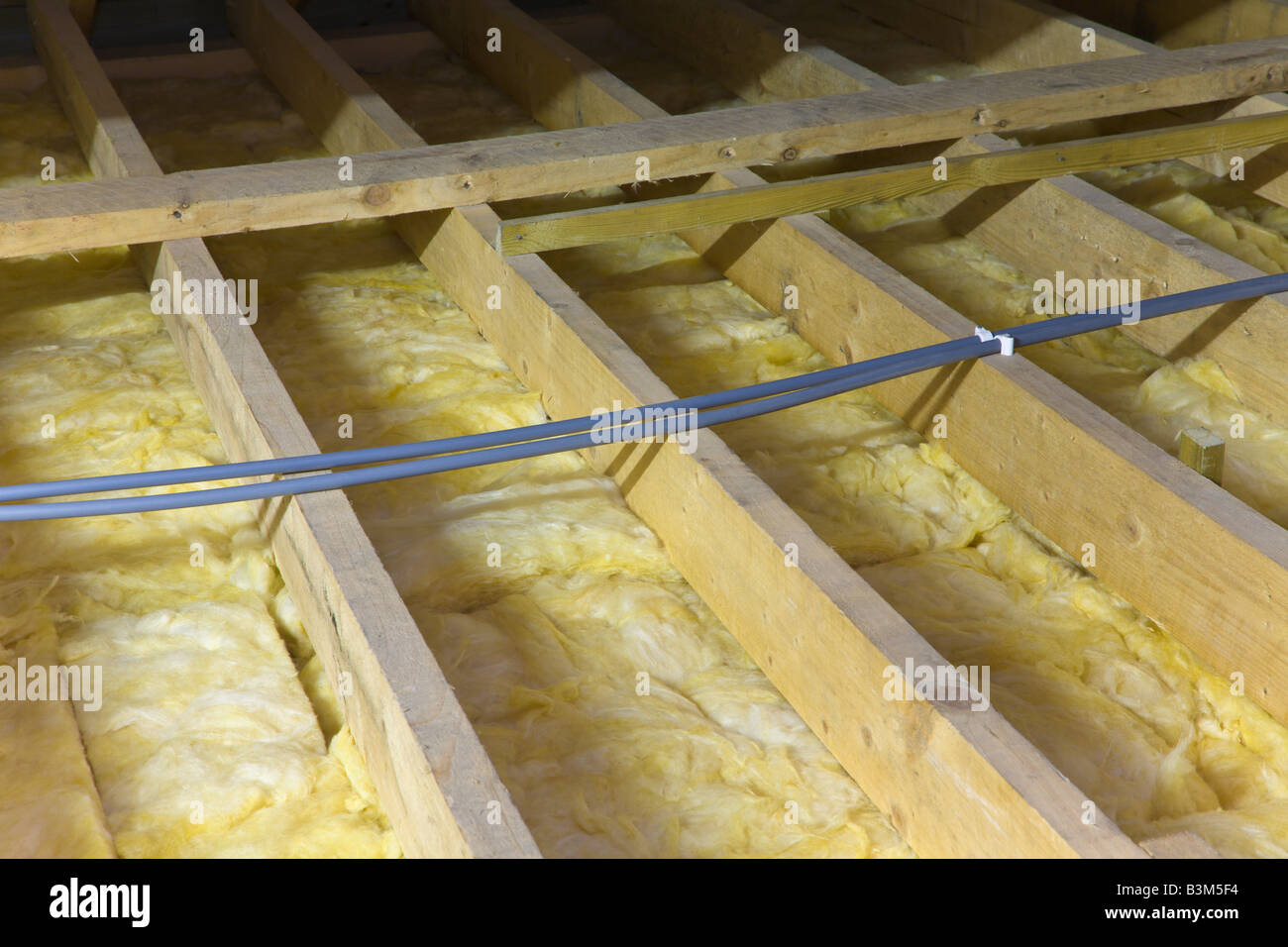 New roof loft insulation, PR Stock Photo - Alamy