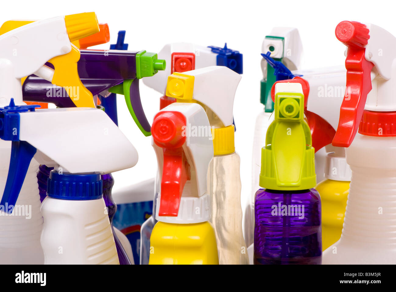 An assortment of different types of cleaning sprays Stock Photo - Alamy